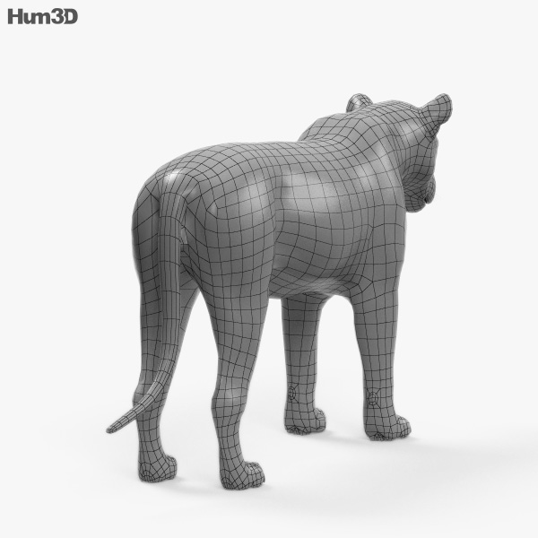 Animated Lioness 3D model - Download Mammals on 3DModels.org