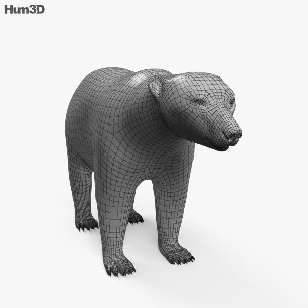 Animated Polar Bear 3D model - Download Mammals on 3DModels.org