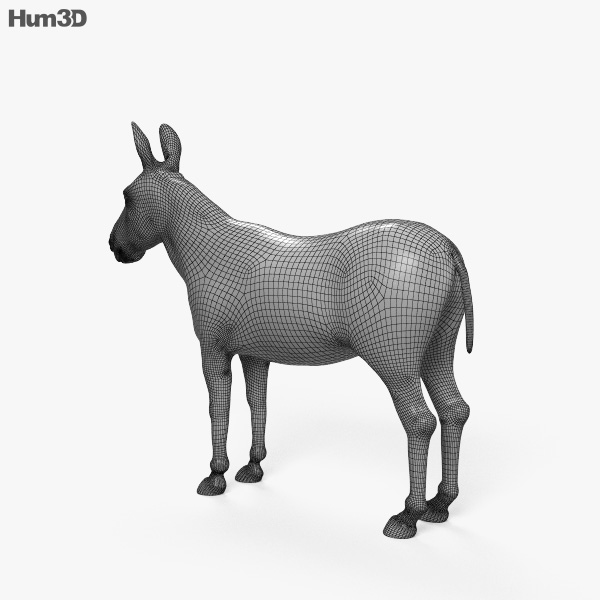 Animated Donkey 3D model - Download Mammals on 3DModels.org