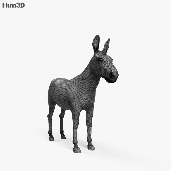 Animated Donkey 3D model - Download Mammals on 3DModels.org
