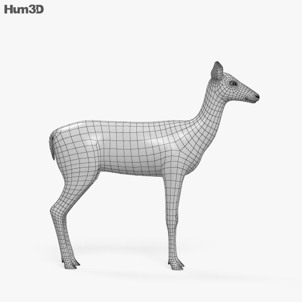 Animated Doe 3D model - Download Mammals on 3DModels.org