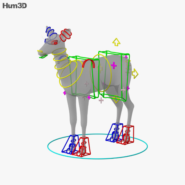 Animated Doe 3D model - Download Mammals on 3DModels.org