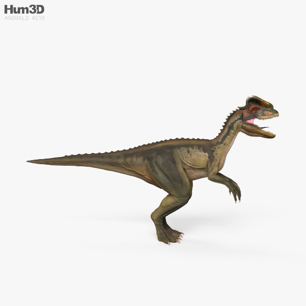 Animated Dilophosaurus 3D model - Download Dinosaur on 3DModels.org