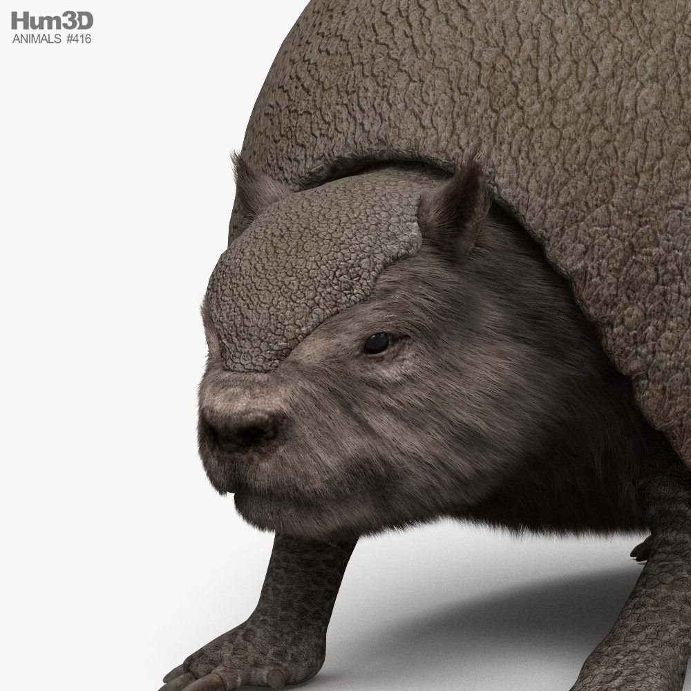 Gliptodonte Prehistórico Modelo 3D - Descargar Dinosaurio activado ...