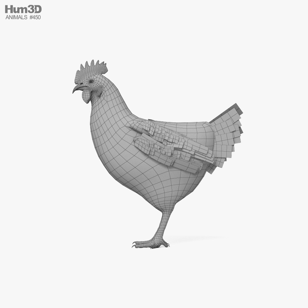 Brown Chicken (Hen) 3Dモデル - ダウンロード 鳥類 on 3DModels.org