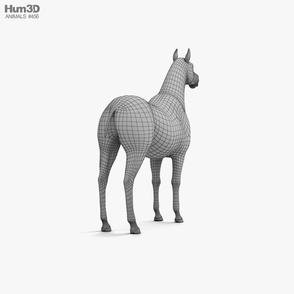 Arabian Horse 3D model - Download Mammals on 3DModels.org