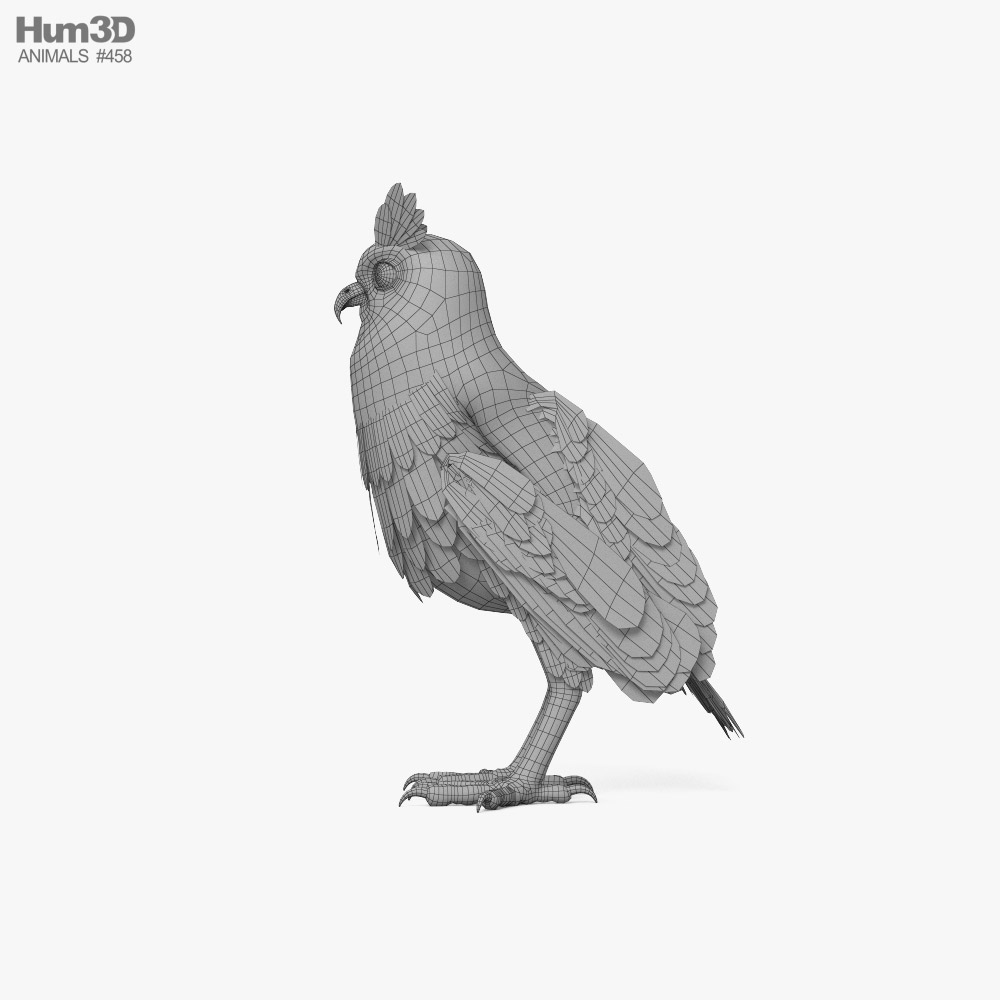 Model 3D Bufniță Mare - Descarcă Păsări pe 3DModels.org