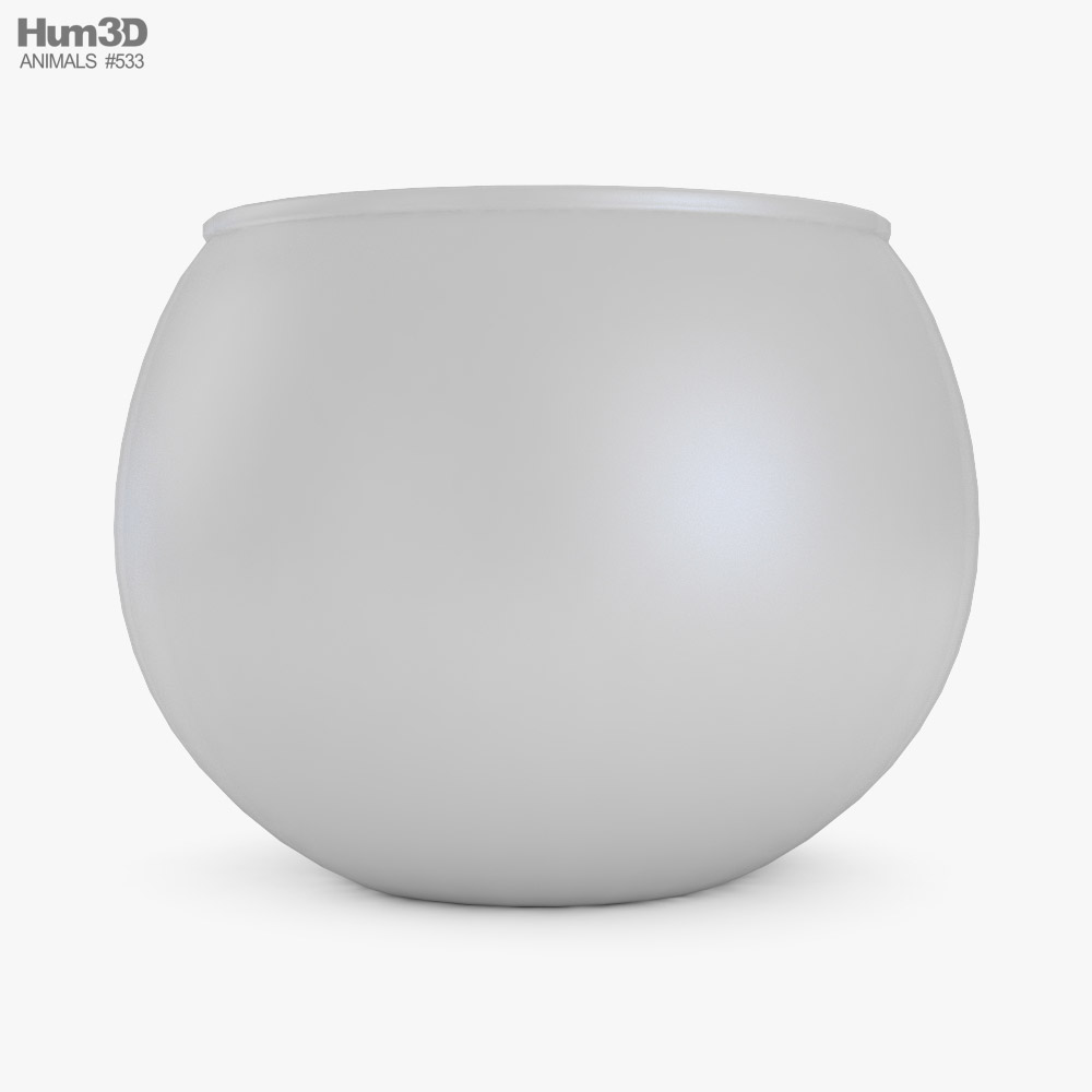 Round Aquarium with GoldFish 3D model - Download Fish on 3DModels.org