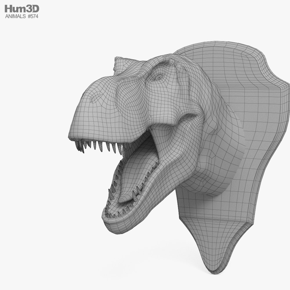 Cabeza de T-Rex Modelo 3D - Descargar Dinosaurio activado 3DModels.org