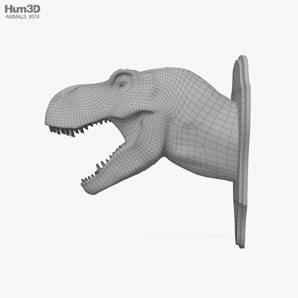 Cabeza de T-Rex Modelo 3D - Descargar Dinosaurio activado 3DModels.org