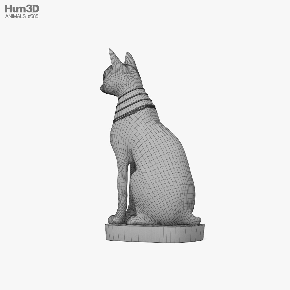 Estatua del Gato Egipcio Modelo 3D - Descargar Escultura on 3DModels.org