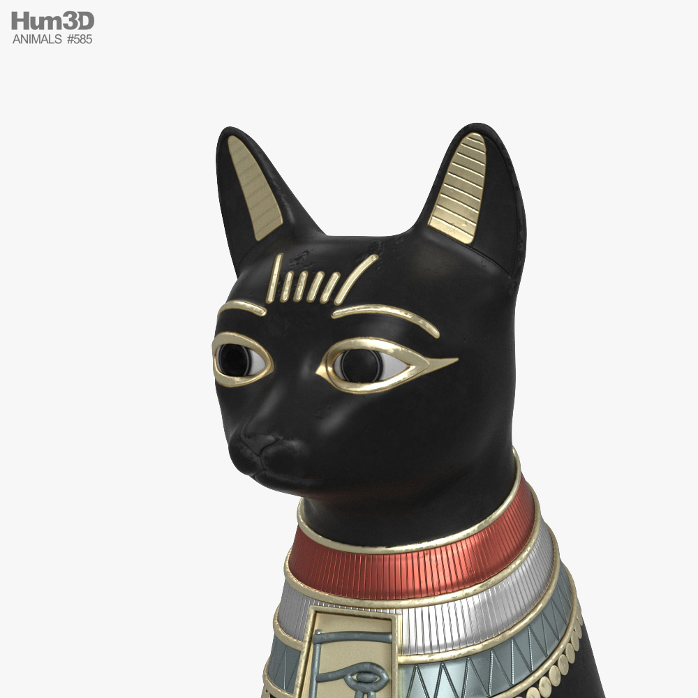 Estatua del Gato Egipcio Modelo 3D - Descargar Escultura on 3DModels.org
