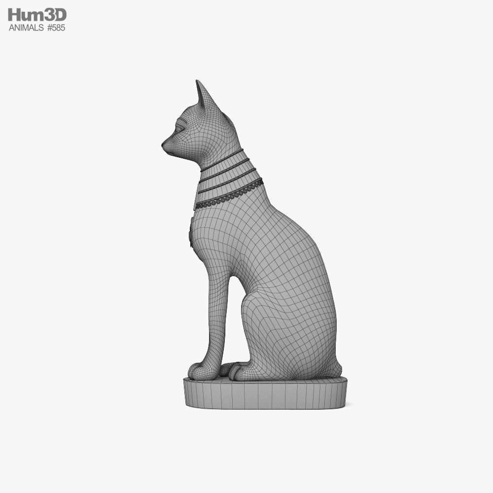 Estatua del Gato Egipcio Modelo 3D - Descargar Escultura on 3DModels.org