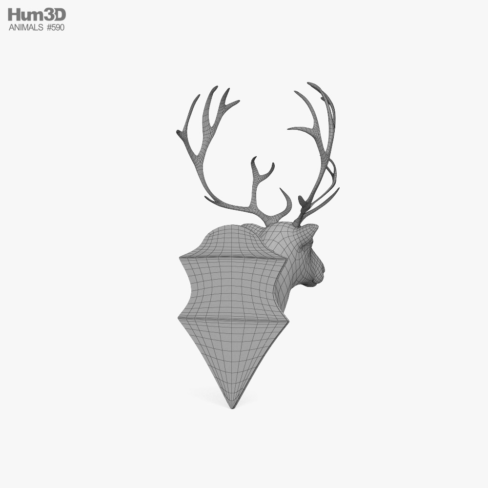 Deer Head 3D model - Download Mammals on 3DModels.org