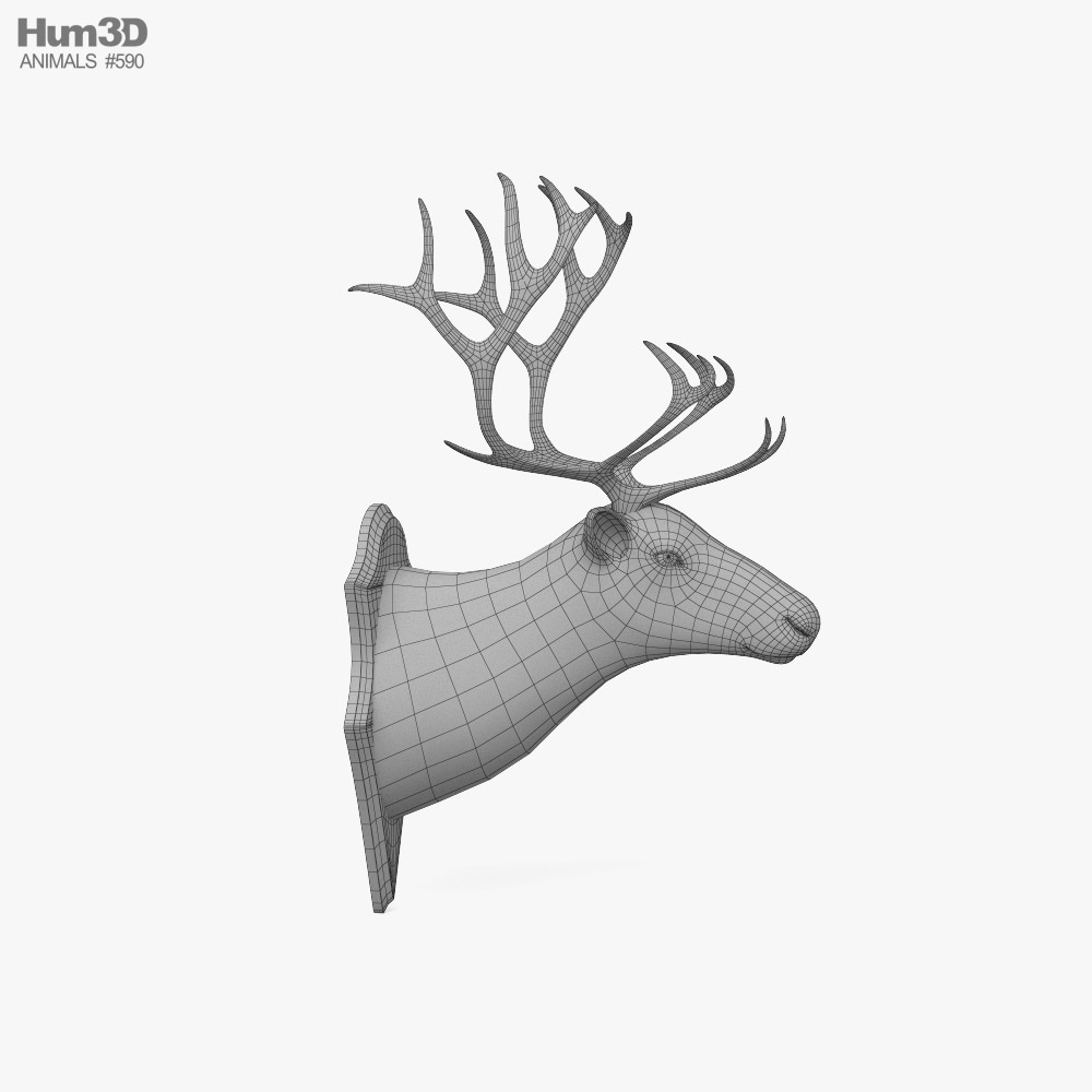 Deer Head 3D model - Download Mammals on 3DModels.org