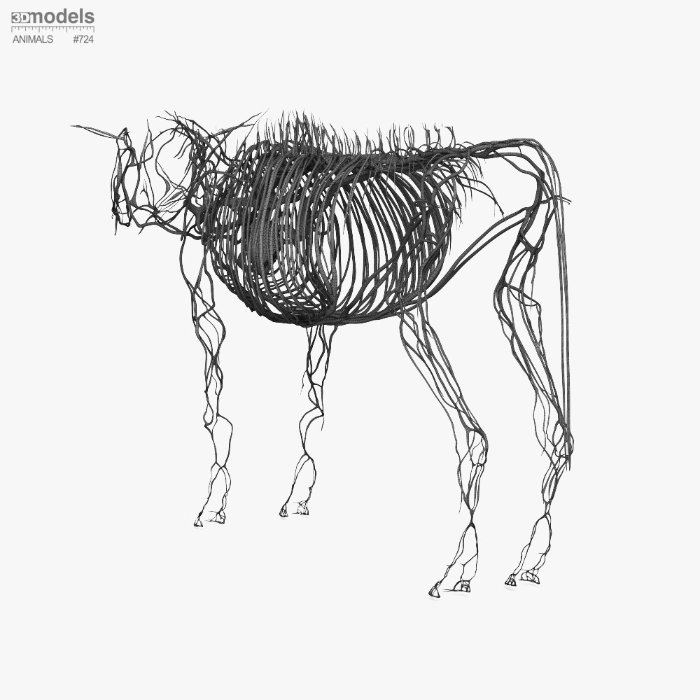 Cow Circulatory System 3D model - Download Mammals on 3DModels.org