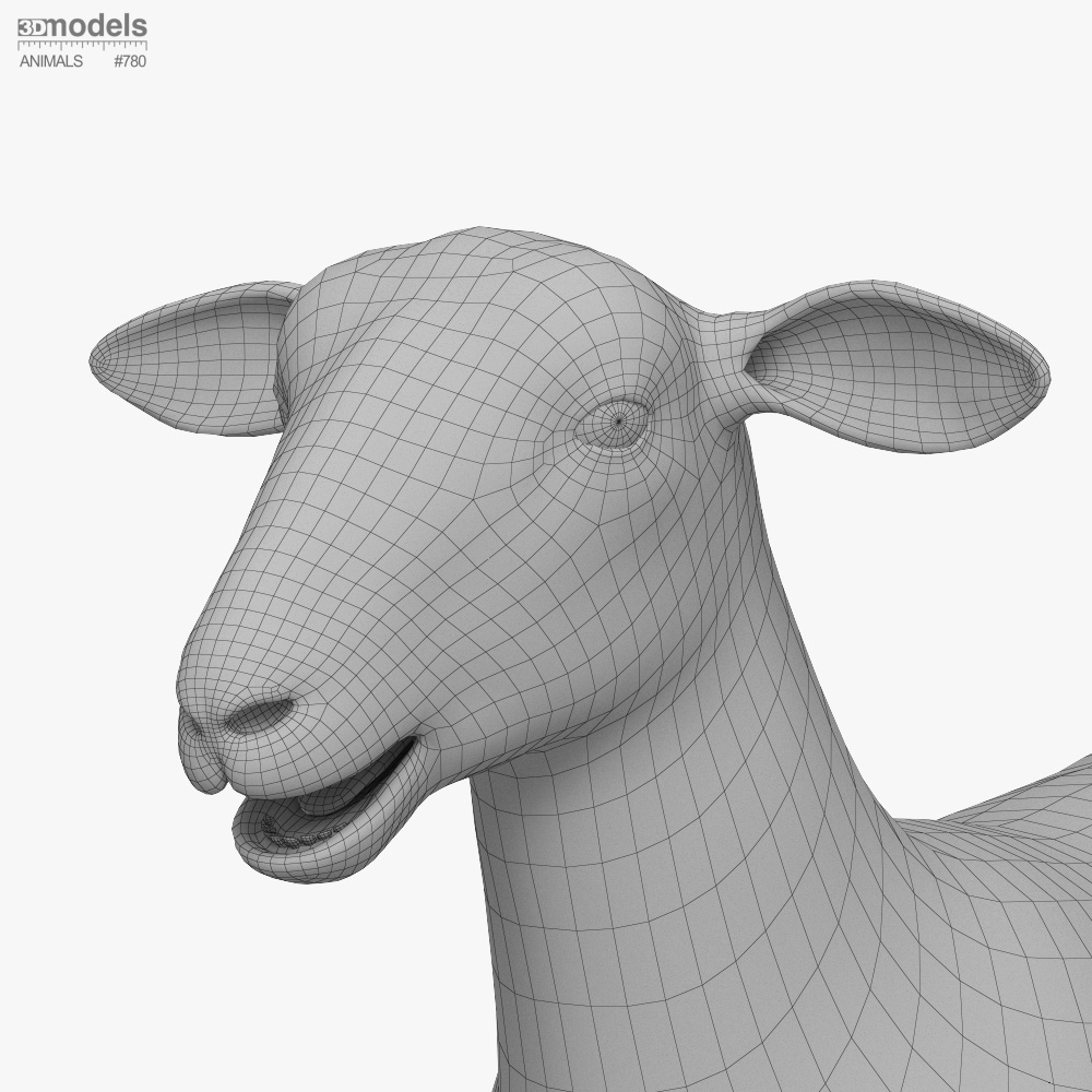 Suffolk Sheep 3D model - Download Mammals on 3DModels.org