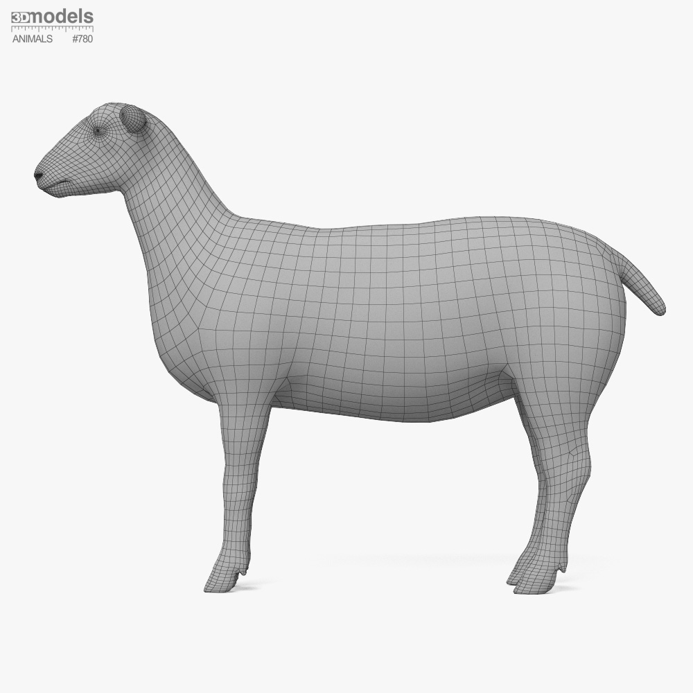 Suffolk Sheep 3D model - Download Mammals on 3DModels.org