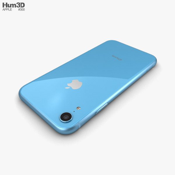 Apple iPhone XR Blue 3D model - Download Phones on 3DModels.org