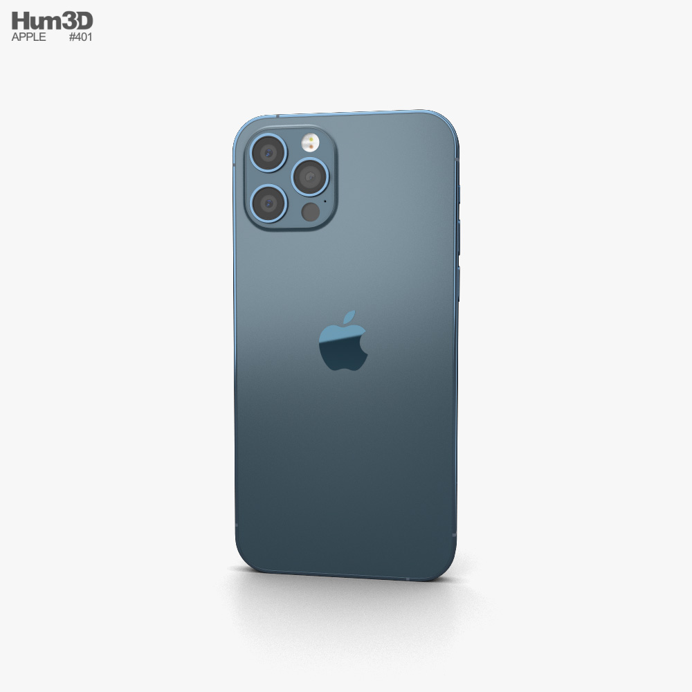 Apple iPhone 12 Pro Pacific Blue 3D model - Download Phones on 3DModels.org