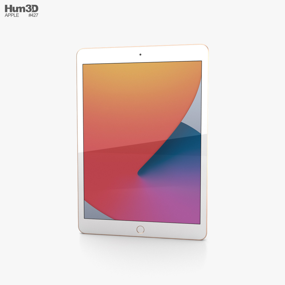 Apple iPad 10.2 2020 Gold 3D model - Download Tablet on 3DModels.org
