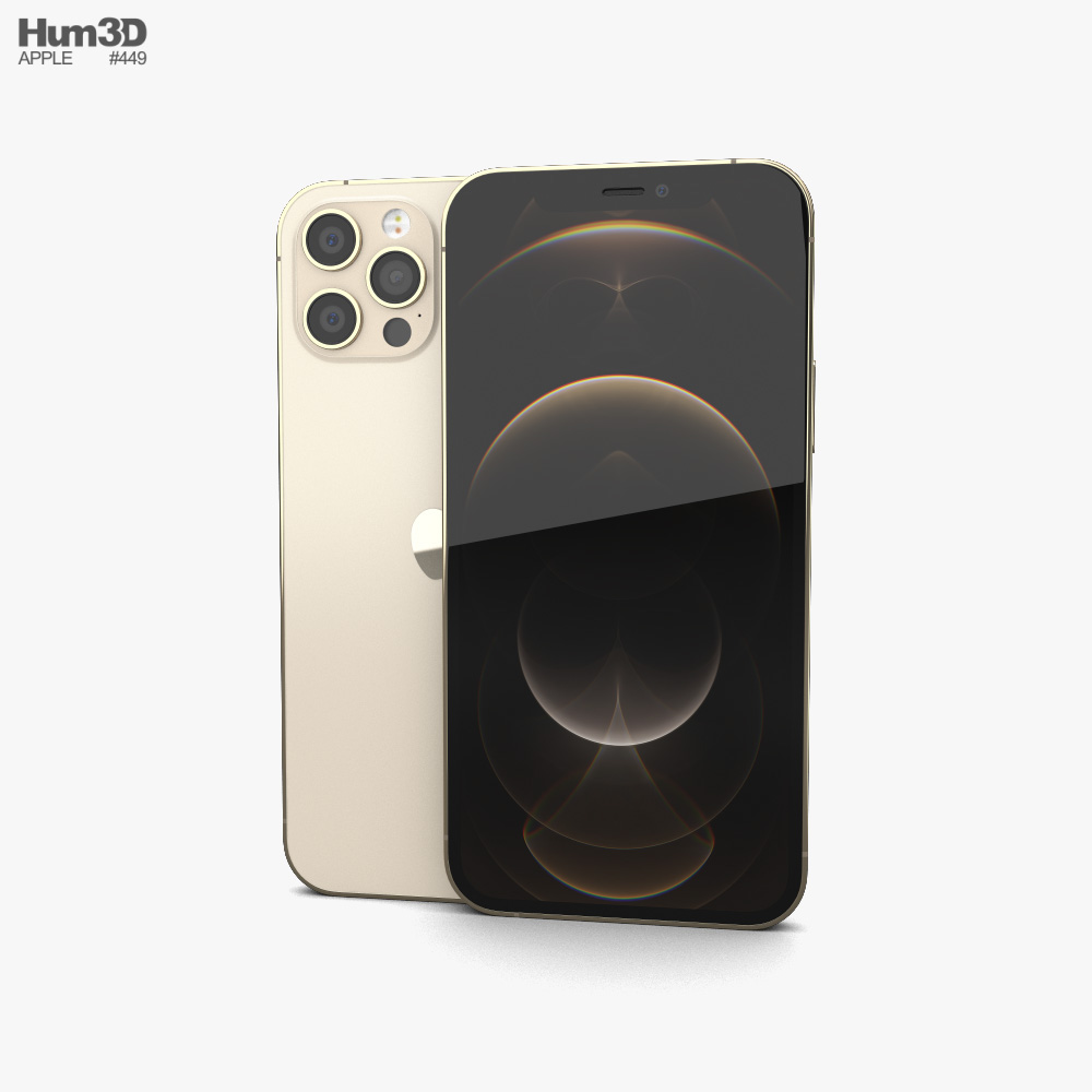 Apple iPhone 12 Pro Gold Modelo 3D - Descargar Teléfonos on 3DModels.org
