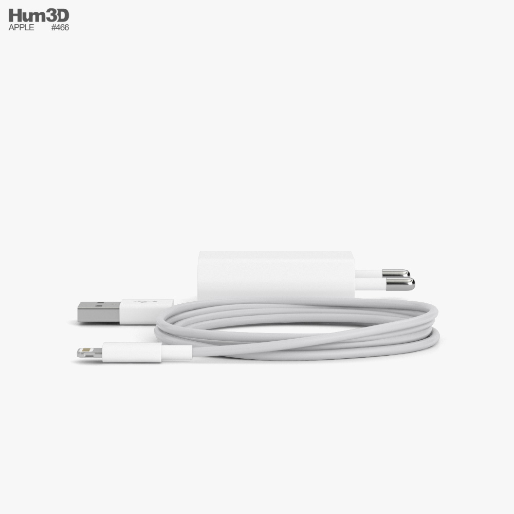 Apple iPhone Charger 3D model - Download Electronic Accessories on ...