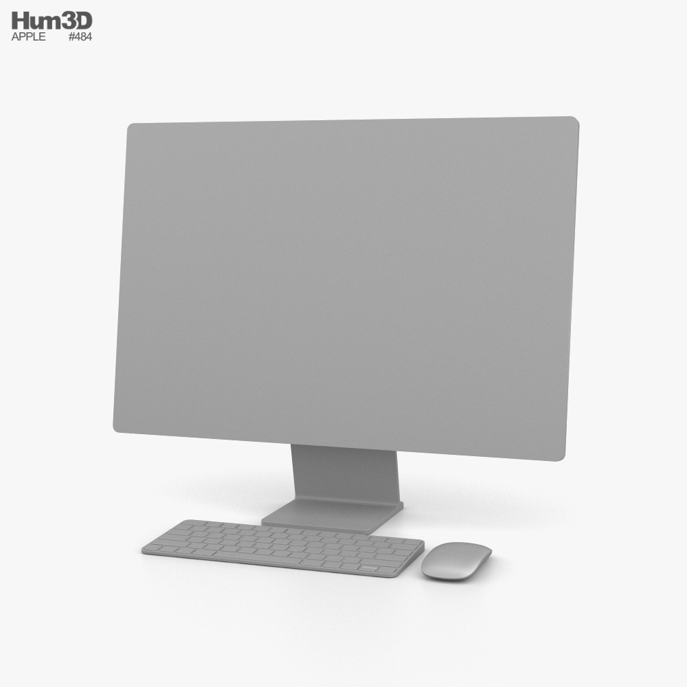 Apple iMac 24-inch 2021 Pink 3D model - Download Desktop Computer on ...