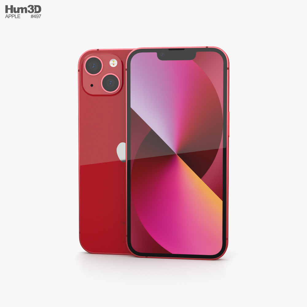 Apple iPhone 13 Red 3D model - Download Phones on 3DModels.org