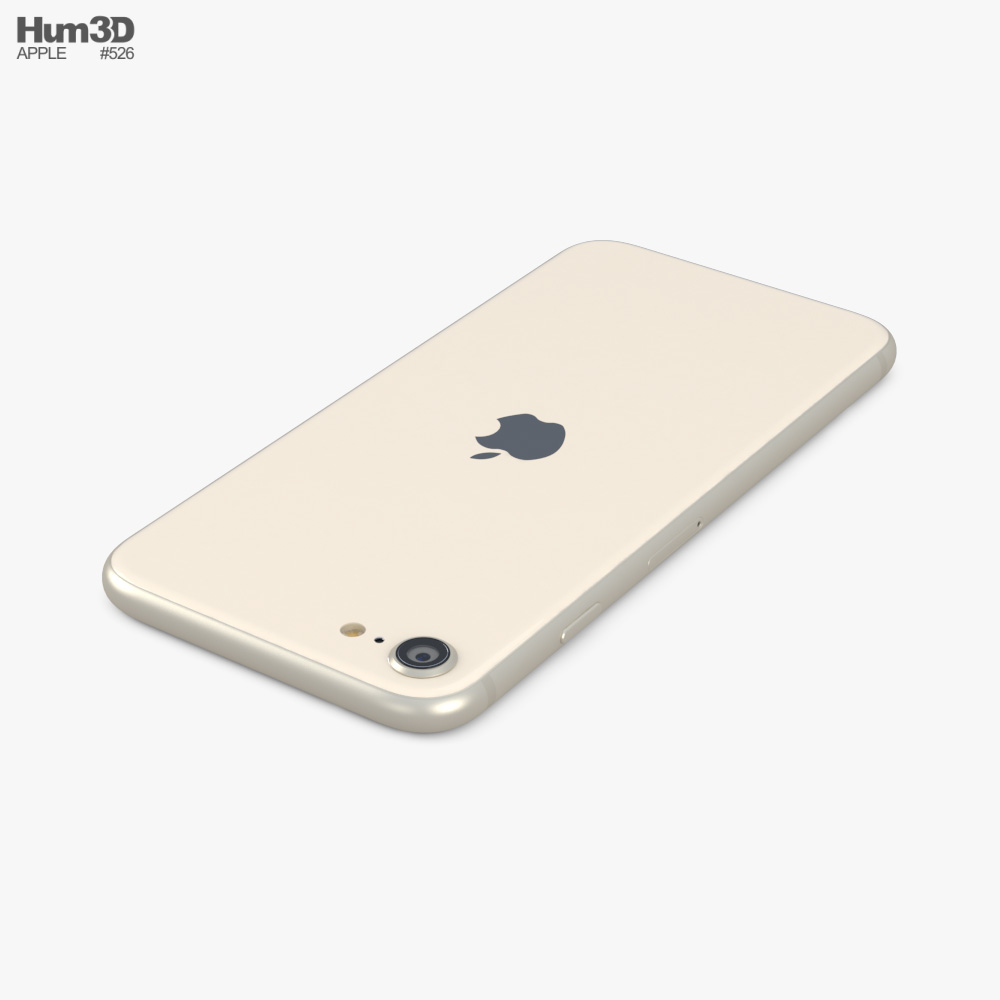Apple IPhone SE 3 Starlight 3D model - Download Phones on 3DModels.org