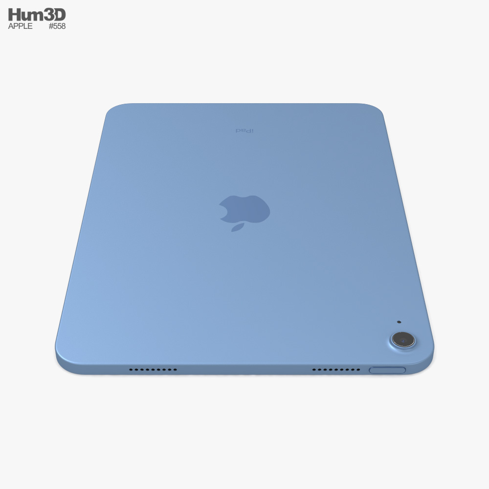 Apple iPad 10ª Generación Azul Modelo 3D - Descargar Tableta on ...