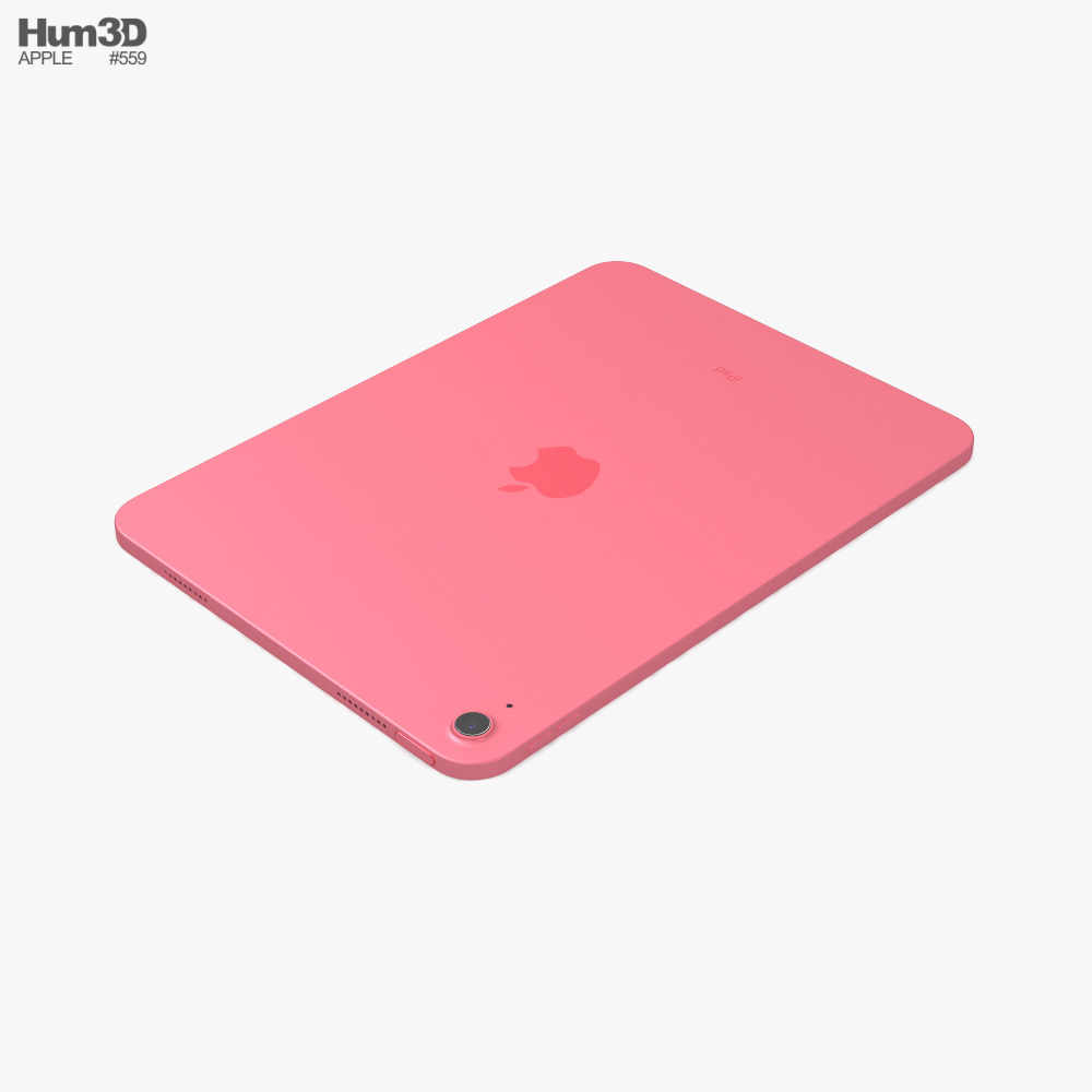 Apple iPad 10th Generation Pink 3D model - Download Tablet on 3DModels.org