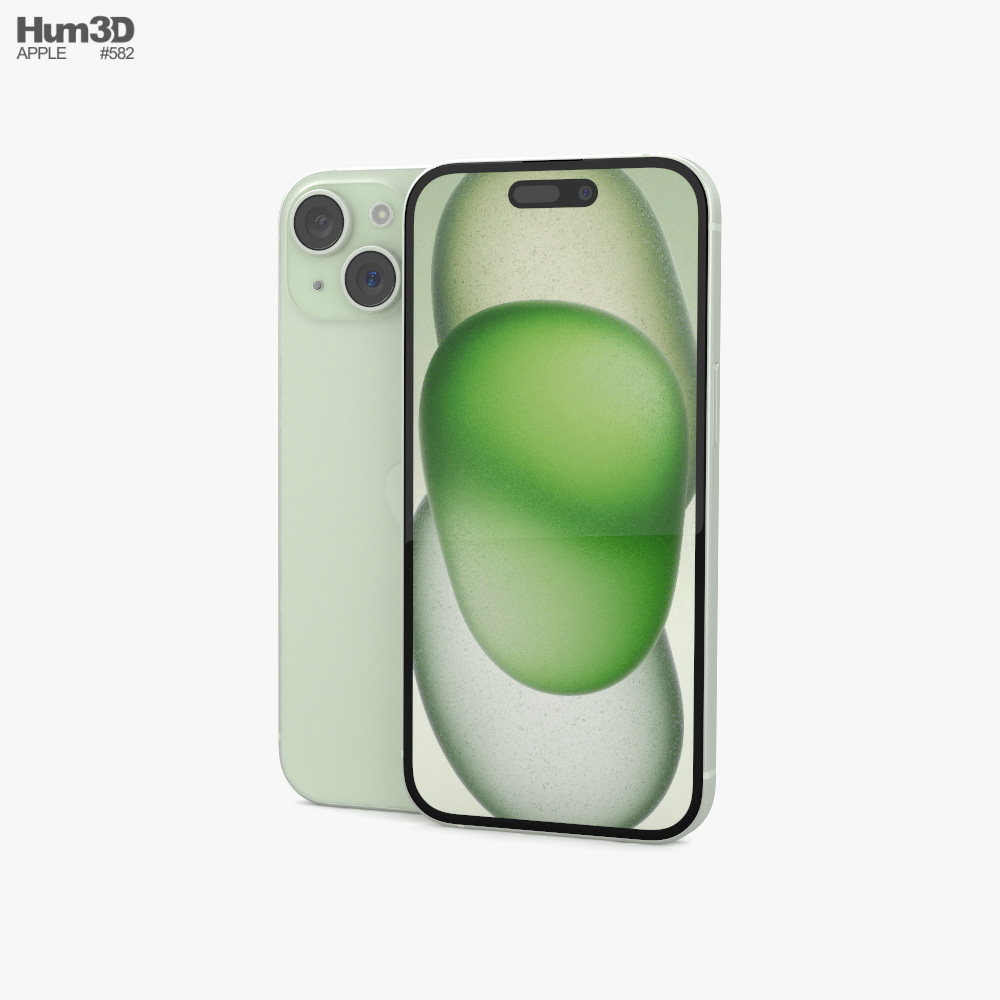Apple iPhone 15 Green 3D model - Download Phones on 3DModels.org