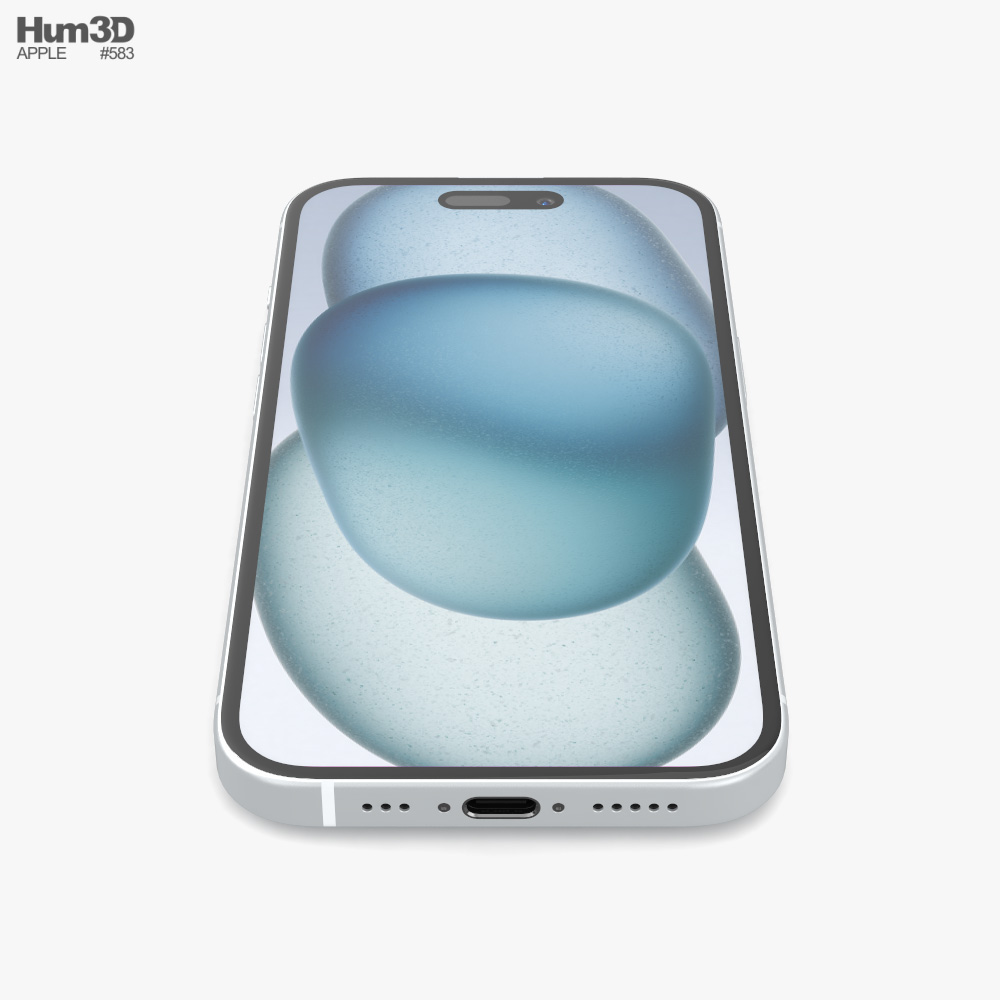 Apple iPhone 15 Blue 3D model - Download Phones on 3DModels.org