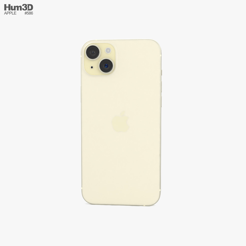Apple iPhone 15 Plus Yellow 3D model - Download Phones on 3DModels.org