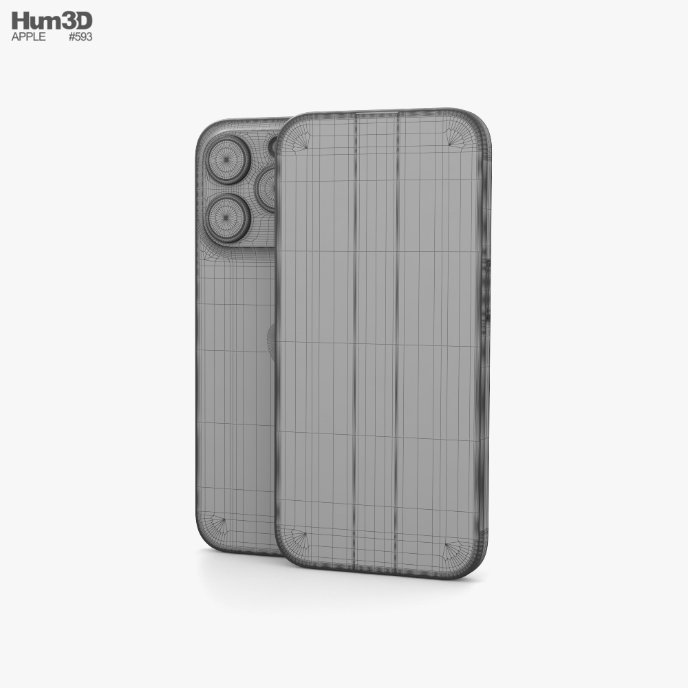 Apple iPhone 15 Pro Black Titanium 3D model - Download Phones on ...