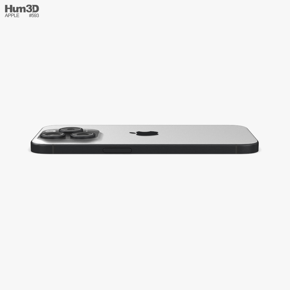 Apple iPhone 15 Pro Black Titanium 3D model - Download Phones on ...