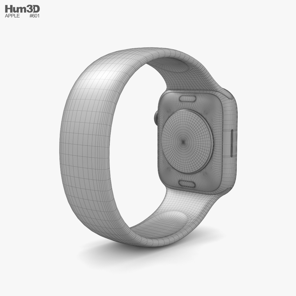 Apple Watch Series 9 41mm Silver Aluminum Case with Solo Loop 3D model ...