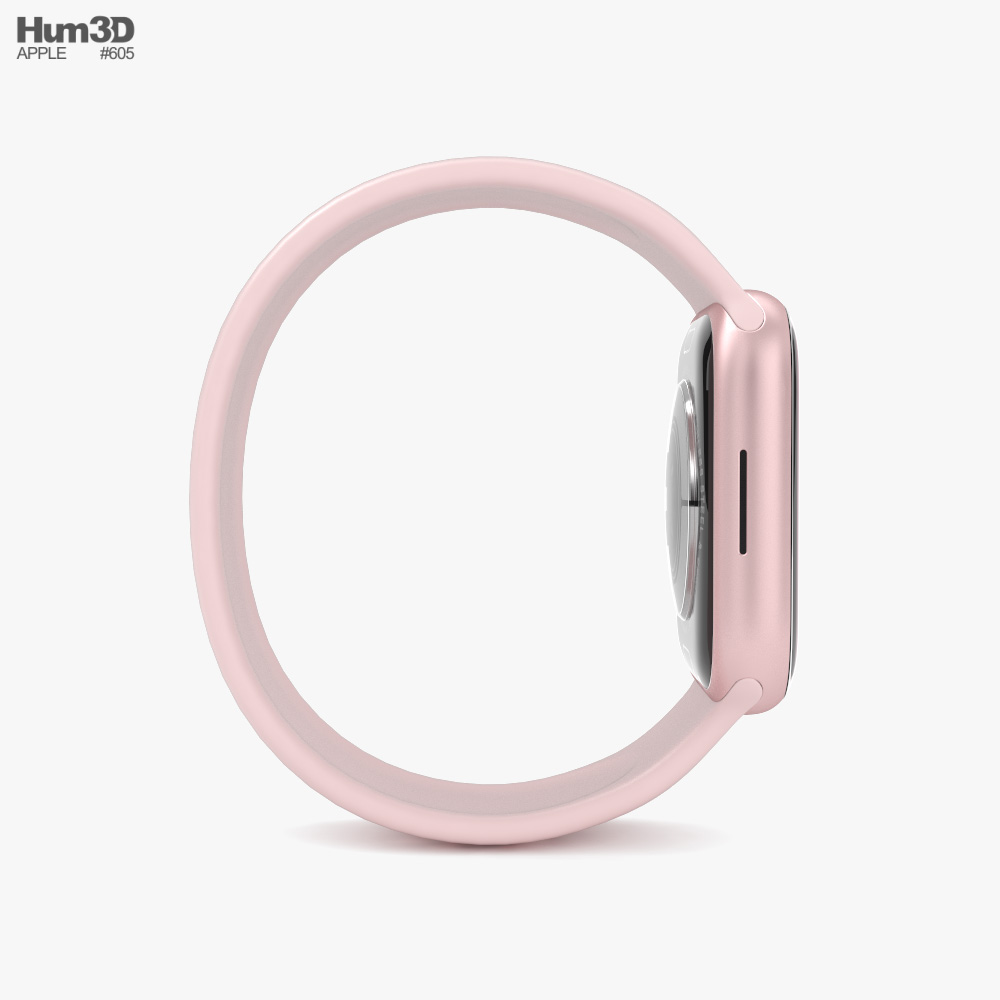 Apple Watch Series 9 45mm Pink Aluminum Case with Solo Loop 3D model ...