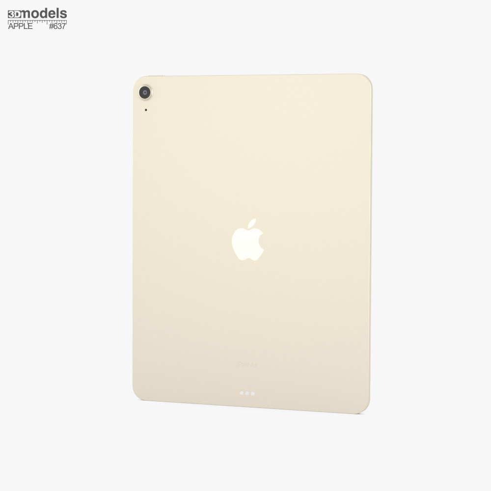 Apple iPad Air M2 13-inch (2024) Starlight 3D model - Download Tablet ...