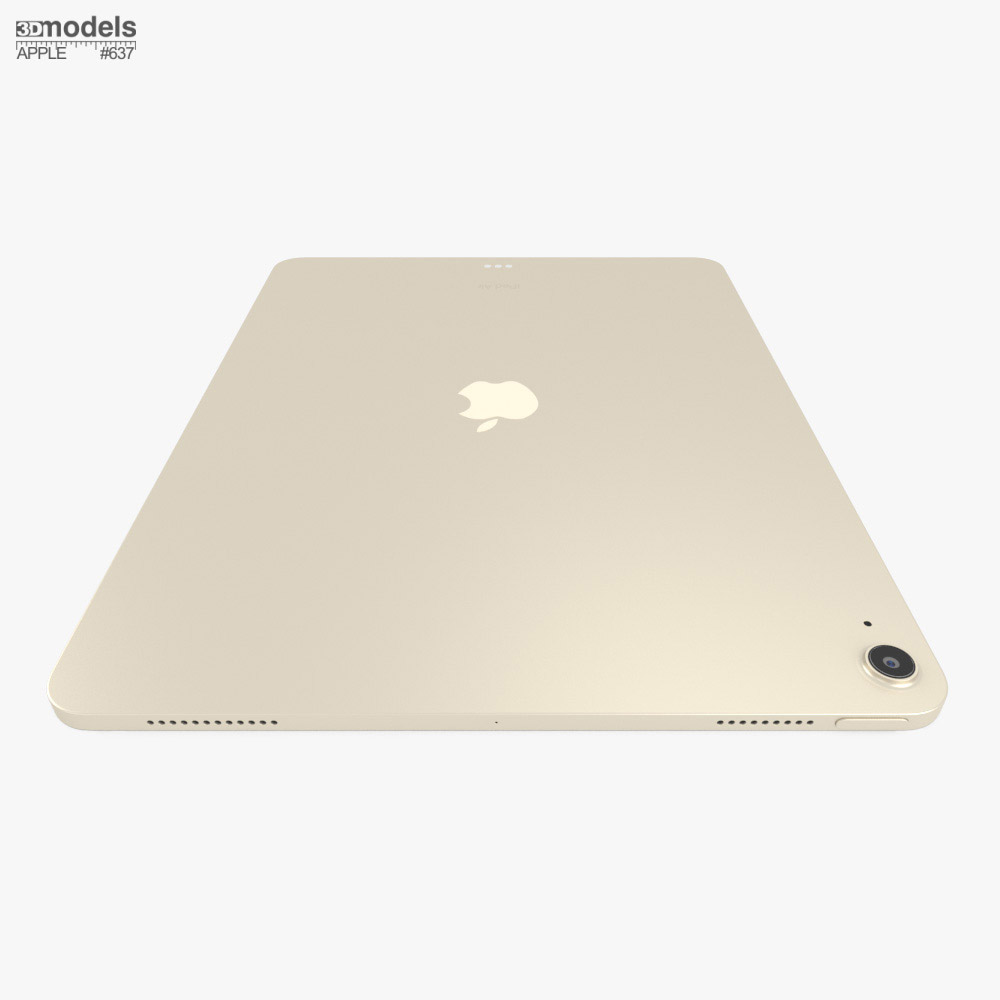 Apple iPad Air M2 13-inch (2024) Starlight 3D model - Download Tablet ...