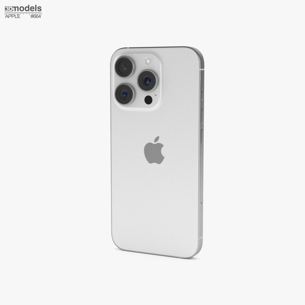Apple iPhone 16 Pro White Titanium 3D model - Download Phones on ...
