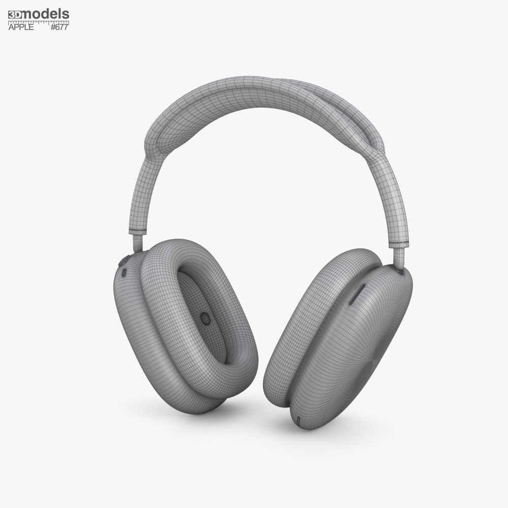 Apple AirPods Max Starlight 3D model - Download Audio Devices on ...