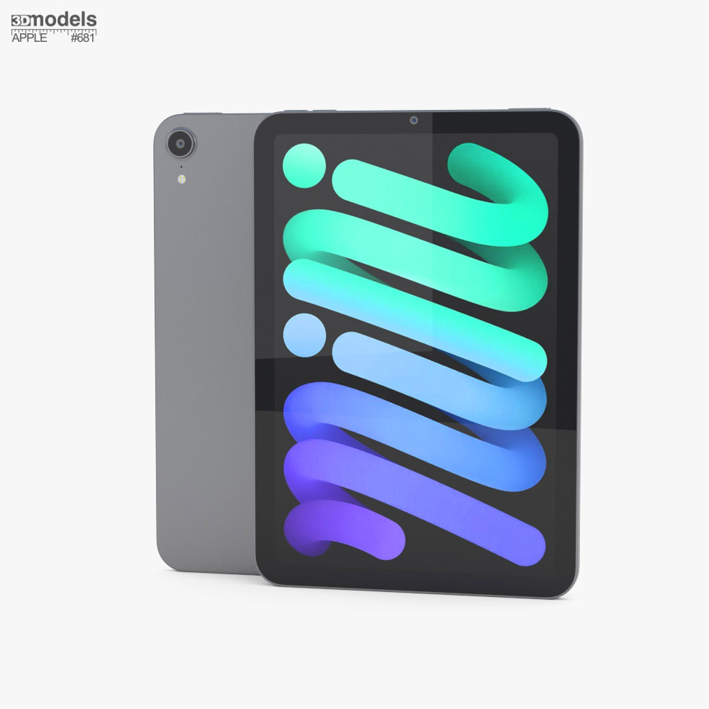 Apple iPad Mini 2024 紫色 3D模型 - 下载 平板電腦 开启 3DModels.org