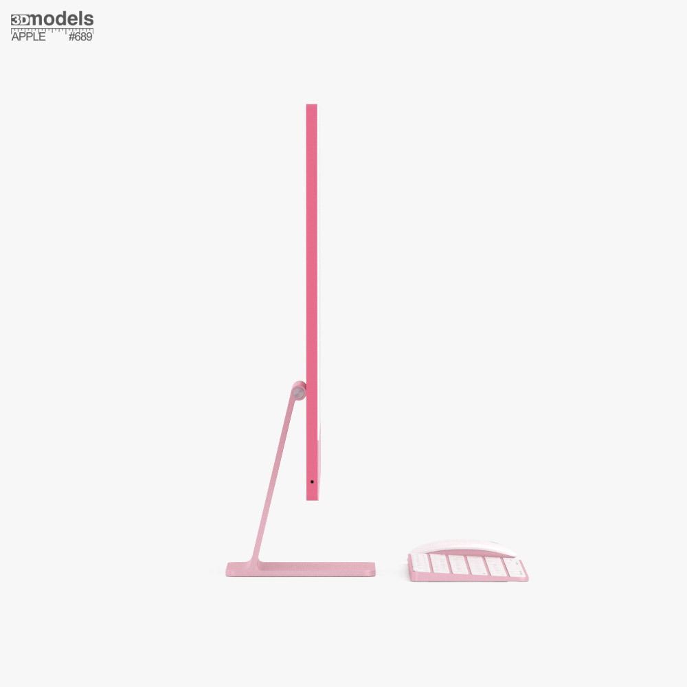 Apple iMac 24-inch 2024 Pink 3D model - Download Desktop Computer on ...