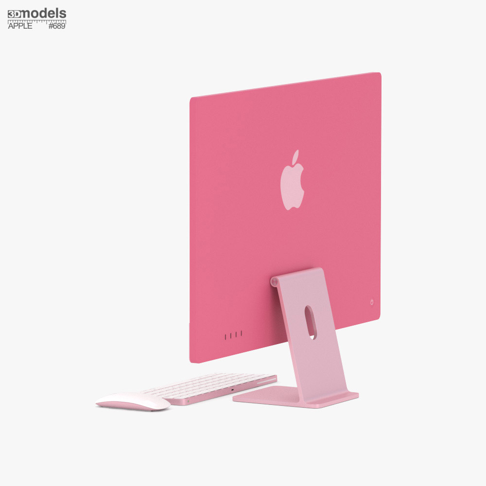 Apple iMac 24-inch 2024 Pink 3D model - Download Desktop Computer on ...