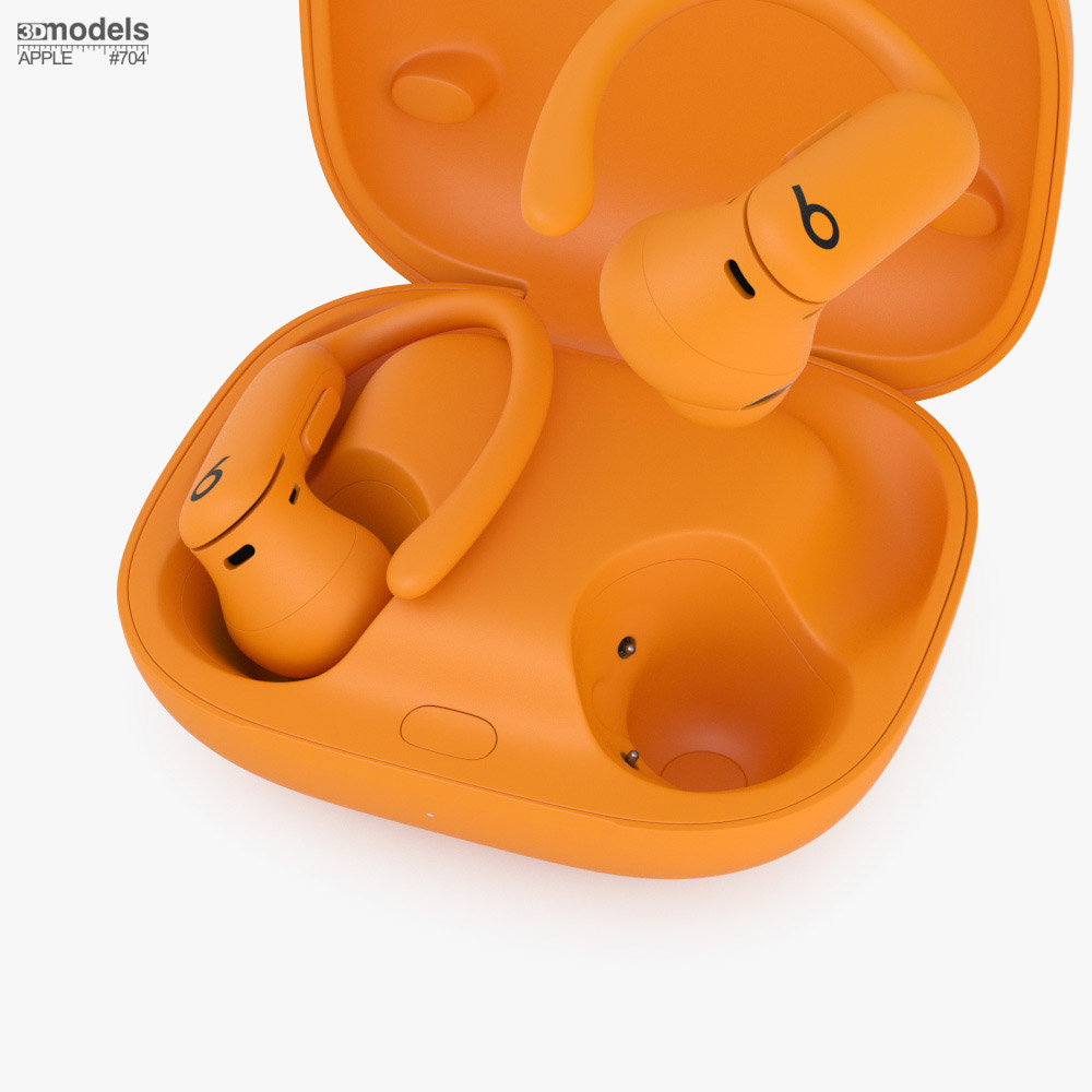 Apple Powerbeats Pro 2 Electric Orange 3D model - Download Audio ...