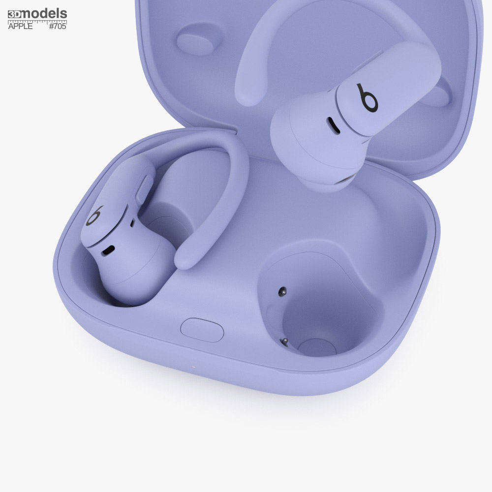 Apple Powerbeats Pro 2 Hyper Purple 3D model - Download Audio Devices ...