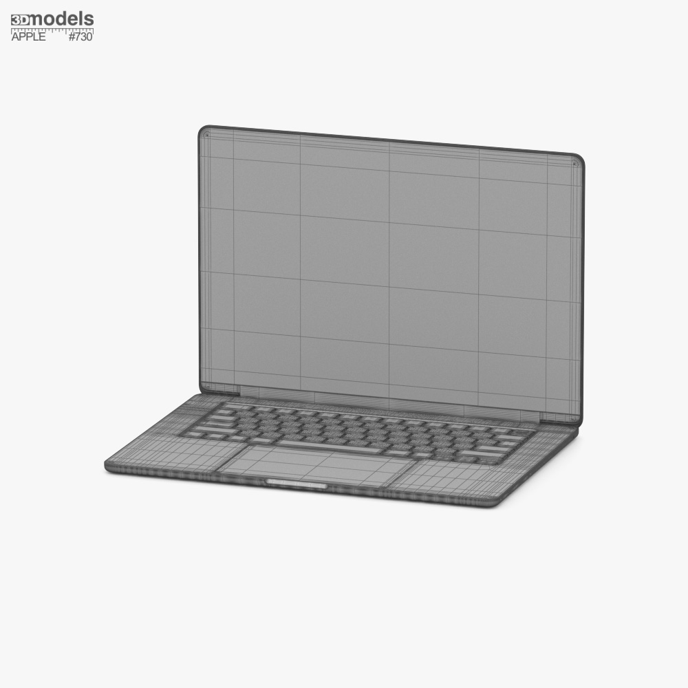Apple MacBook Air 15 inch M4 M5 2025 2026 Sky Blue 3D model - Download ...