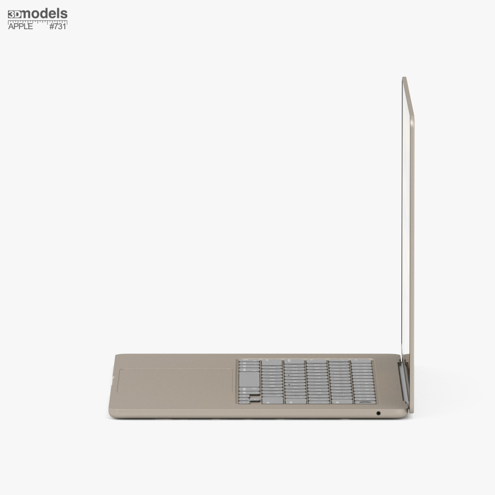 Apple MacBook Air 15 inch M4 M5 2025 2026 Starlight 3D model - Download ...